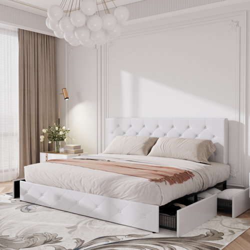 Mercury Row® Silvester Upholstered Platform Storage Bed And Reviews Wayfair